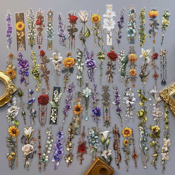 Floral Bead Ornaments Sticker 60PCS – Soto Studios