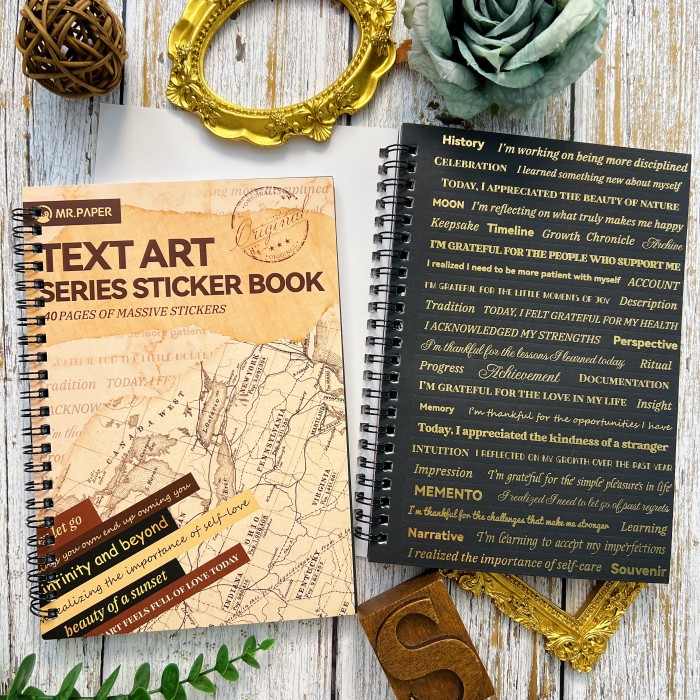 Text Art Sticker Book 40Sheets – Soto Studios