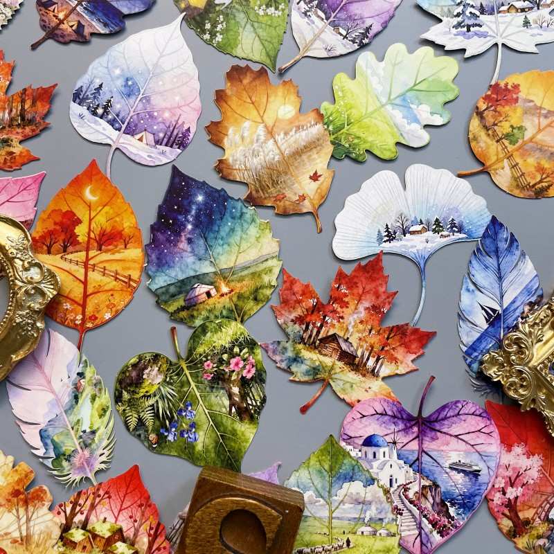 Leaf Viewing Sticker 48PCS – Soto Studios
