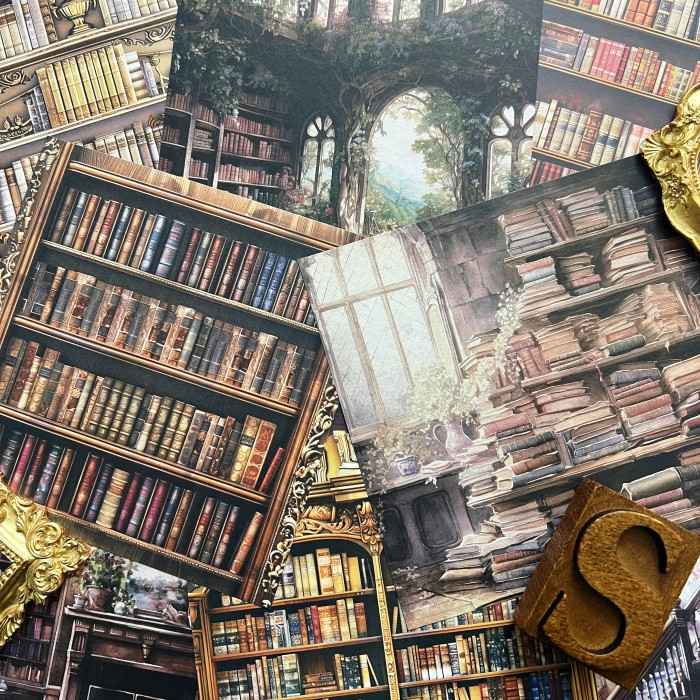 Classic Library Collage Paper 24 Sheets – Soto Studios