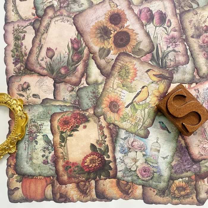 Flower Domain Collage Paper 60PCS – Soto Studios