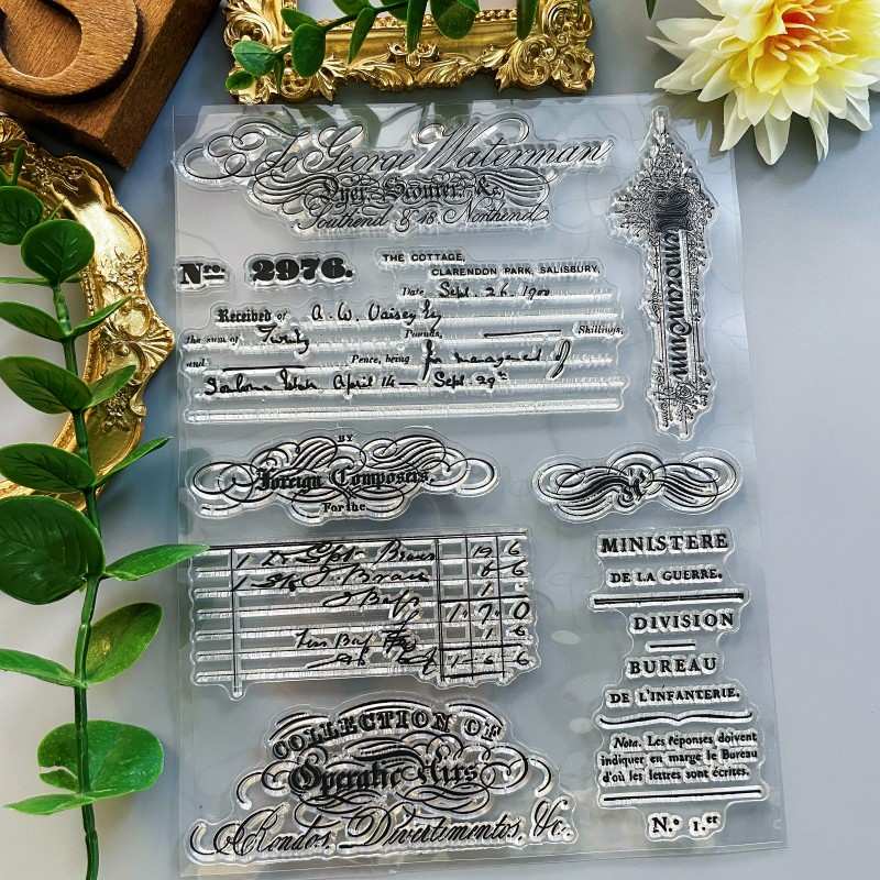 Antique Ledger Clear Stamp – Soto Studios